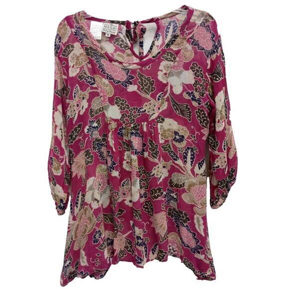 Masai | Tops | Vintage The Masai Clothing Womens Boho Blouse Top Medium ...